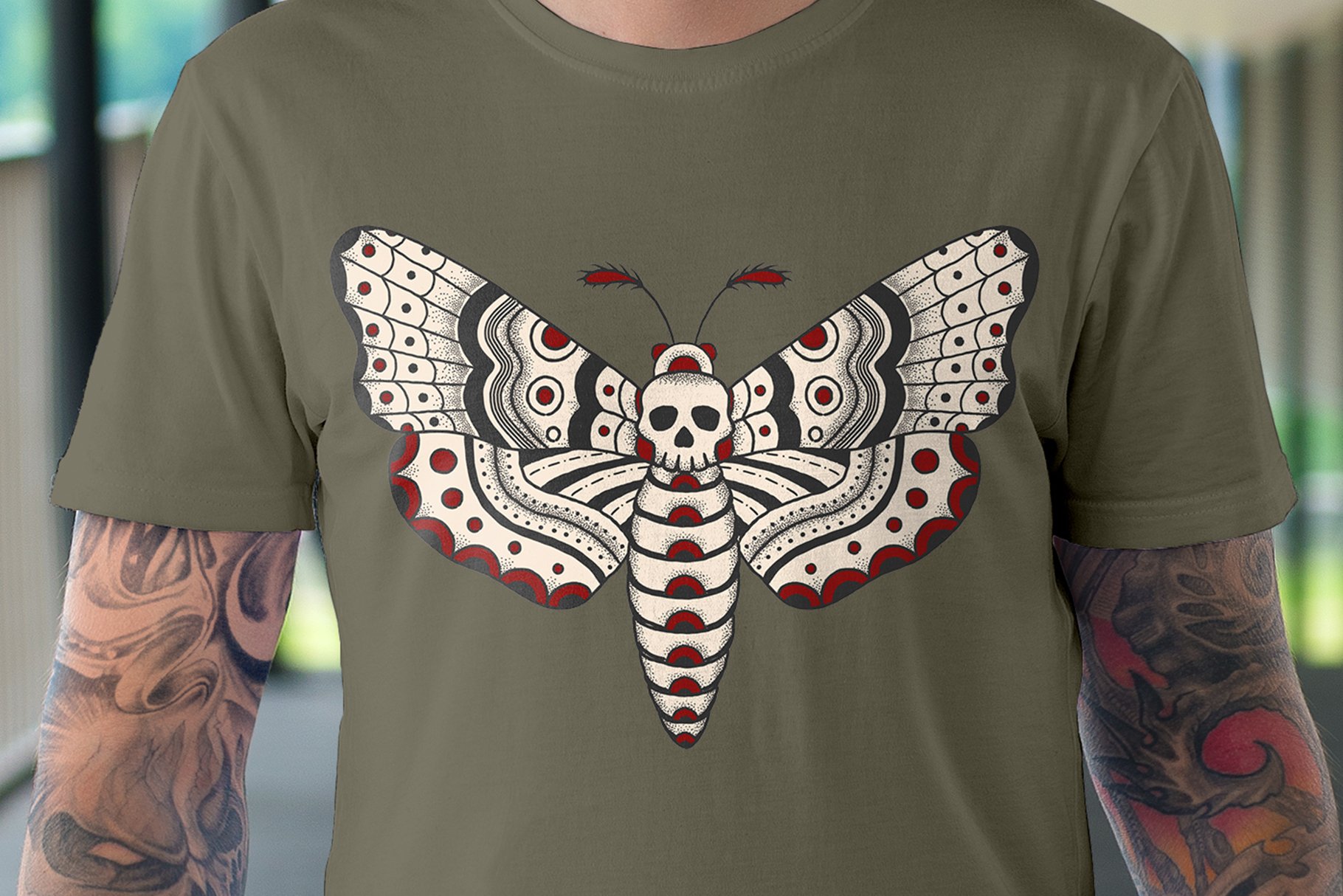 Death Head Moth Vector Design (124026) | Illustrations | Design Bundles