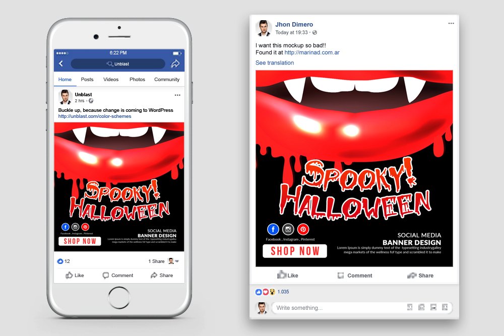 Halloween Horror Night Facebook Post Banner (714631) | Facebook ...