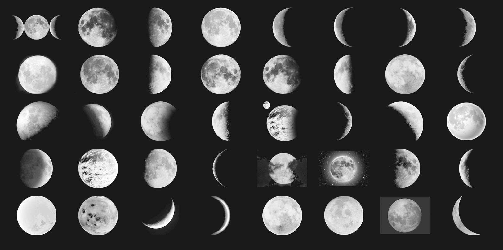 200 MOON SPACE PNG PHOTOSHOP OVERLAYS, BACKGROUNDS BACKDROPS (532523 ...
