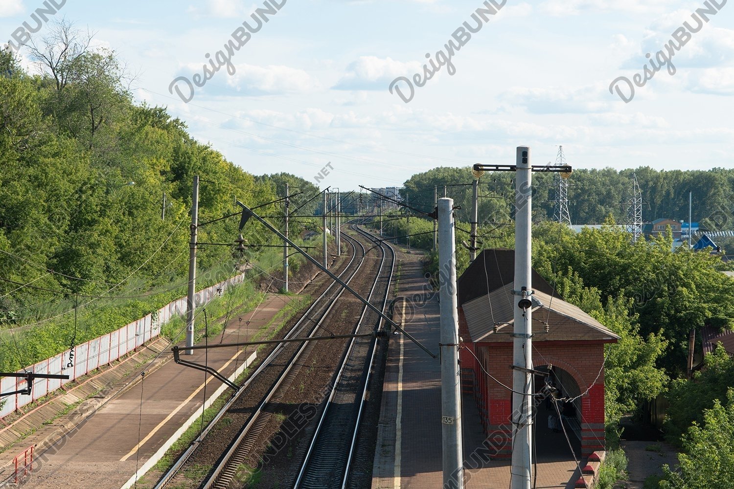 Modern railway passenger station, top view (1033786) | Architecture ...