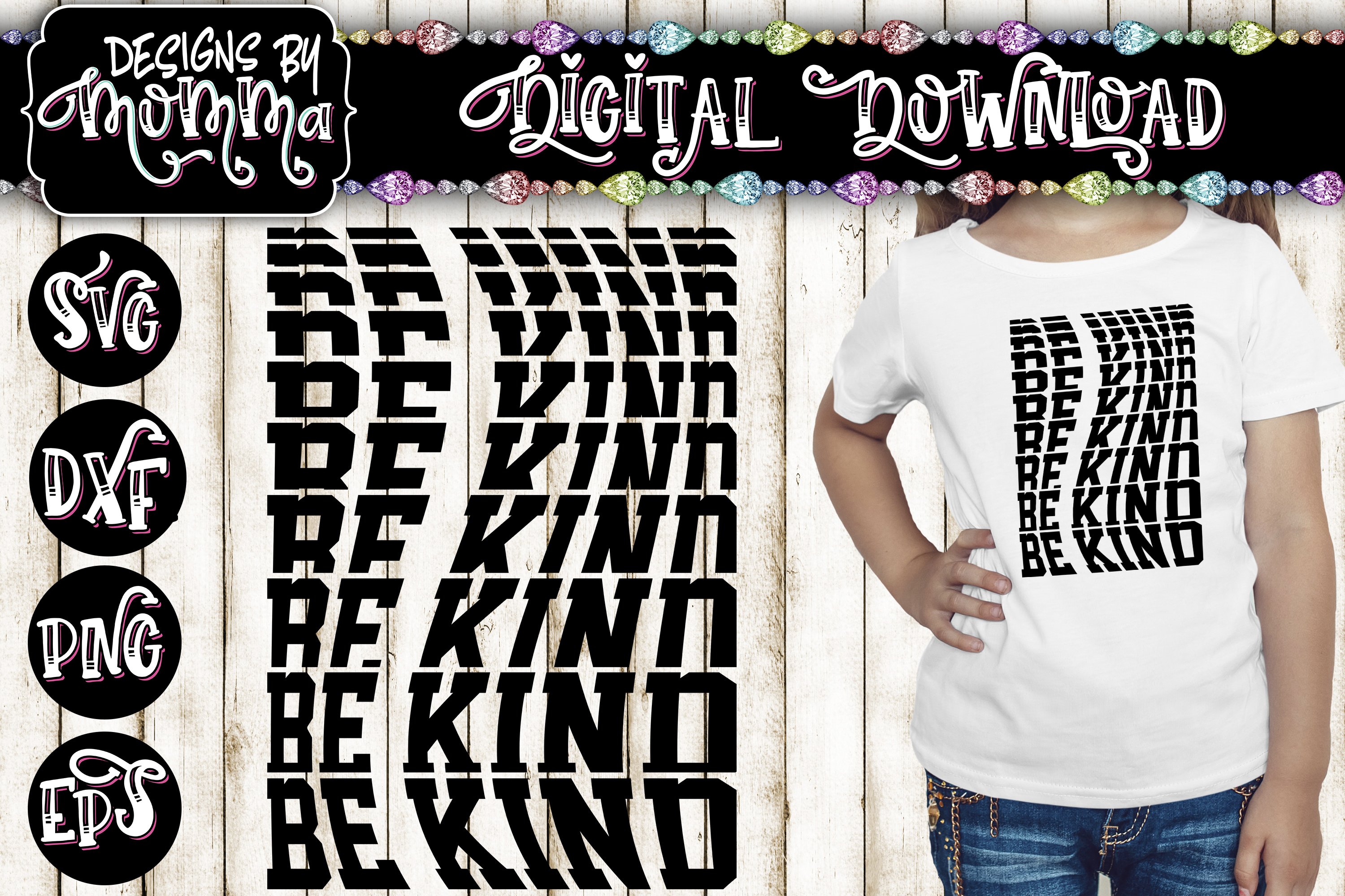 Be Kind Gradual Word Stack SVG (425894) | Cut Files | Design Bundles