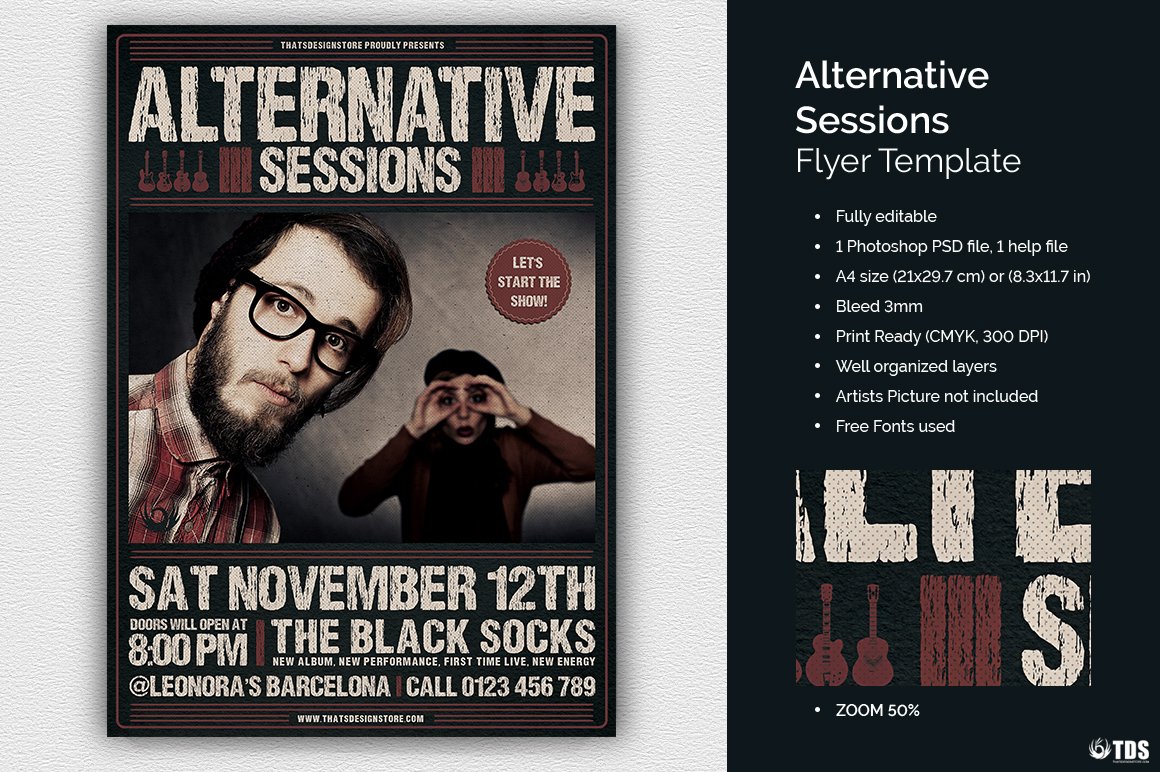 Alternative Sessions Flyer Template (14571) | Flyers | Design Bundles