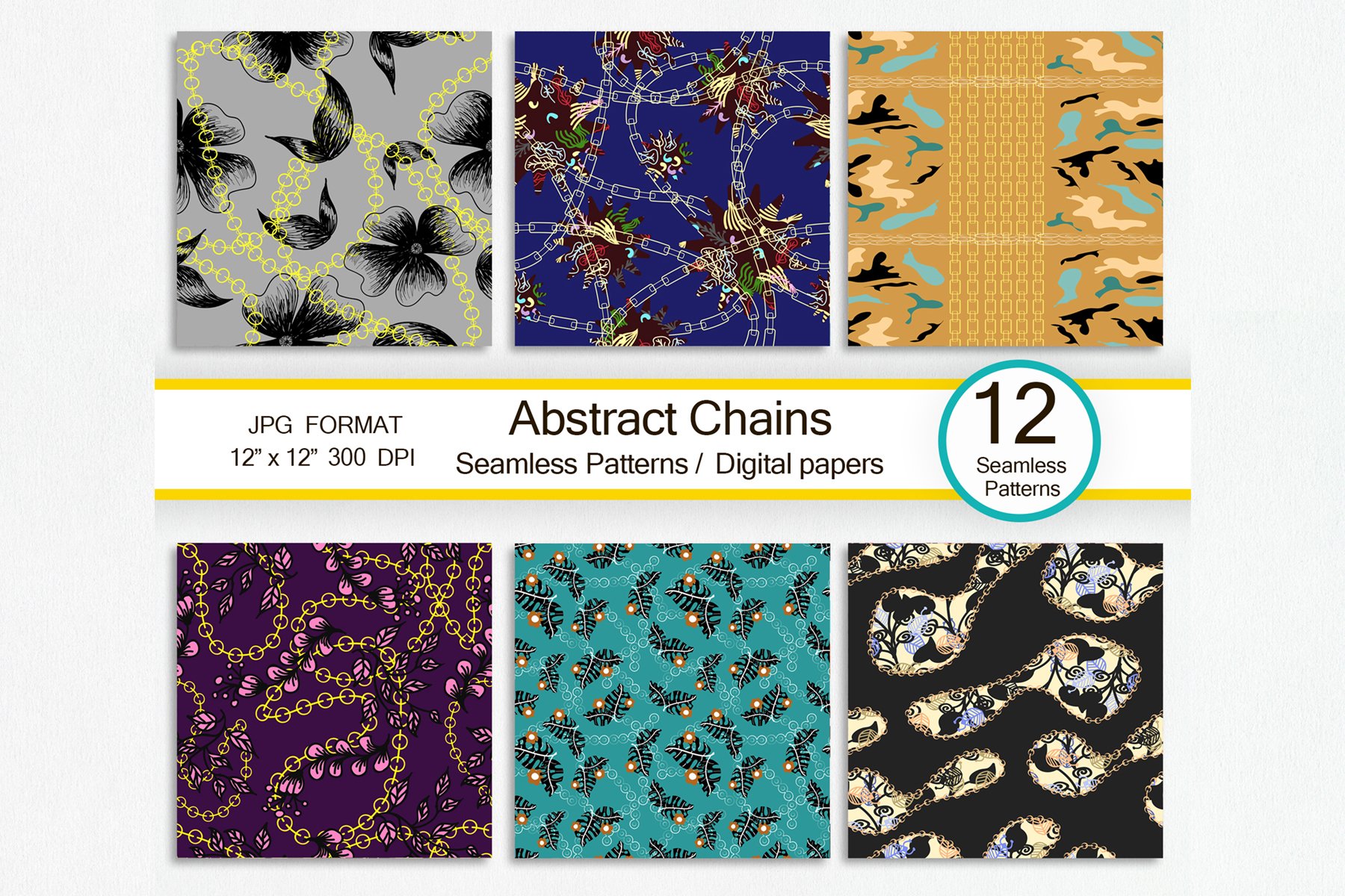 Abstract Chains designs from digital papers, scrapbook paper (1047392 ...