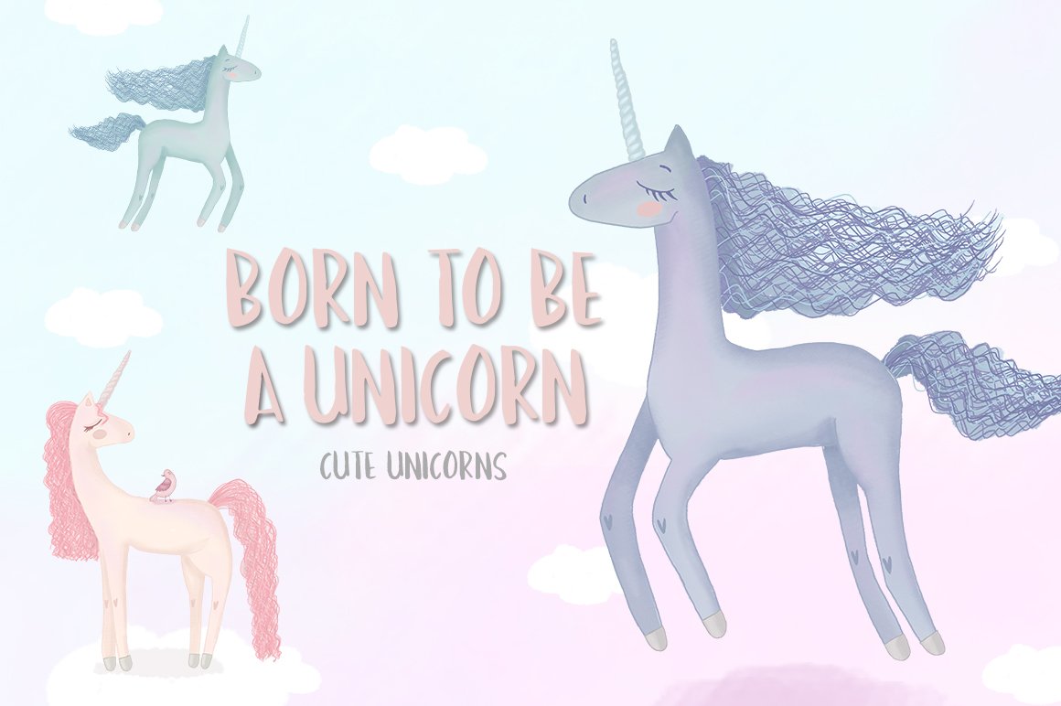 Born to be a unicorn. Illustrations
