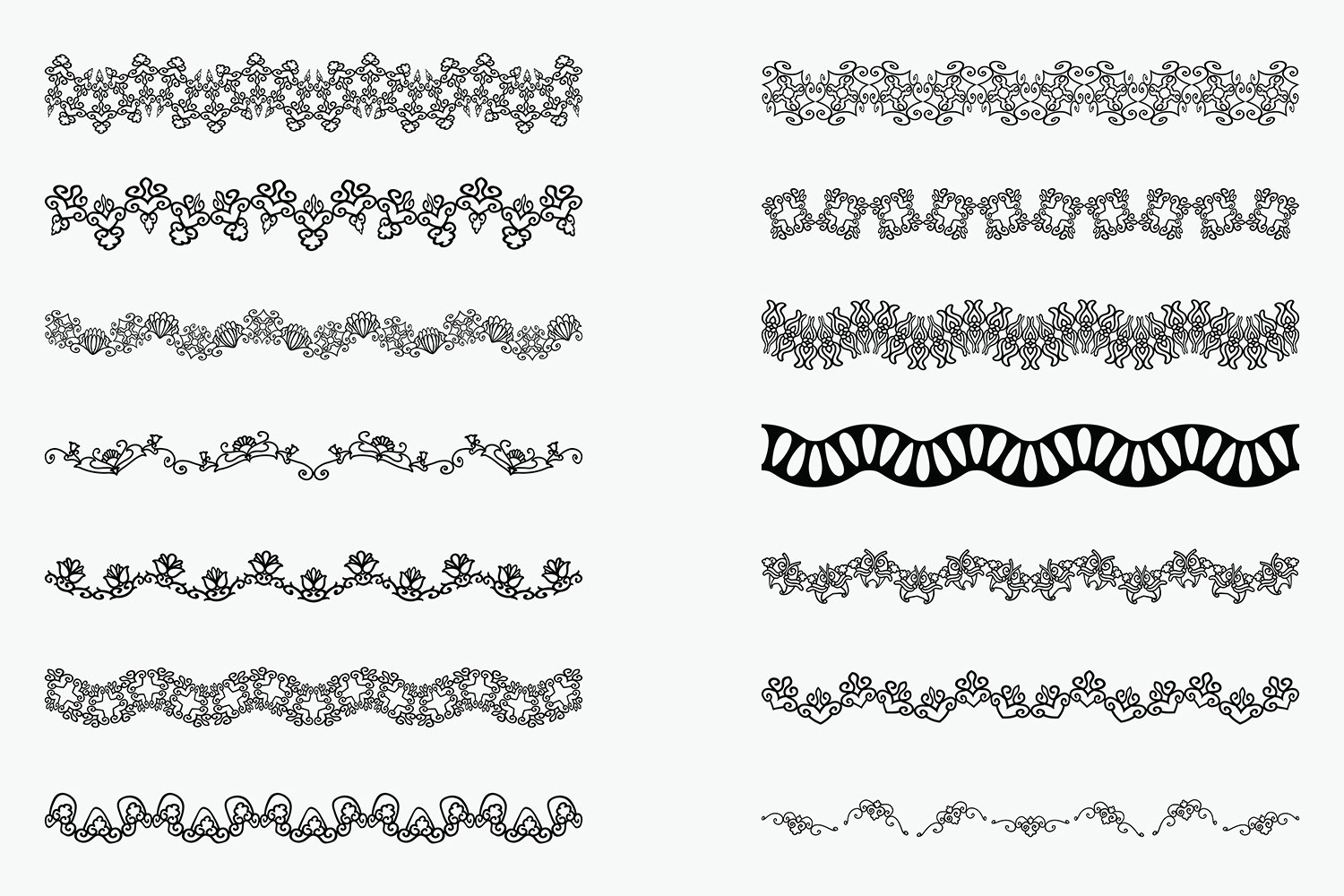 Black Lace Borders Clipart & Vectors - Black Lace Borders (145538 ...