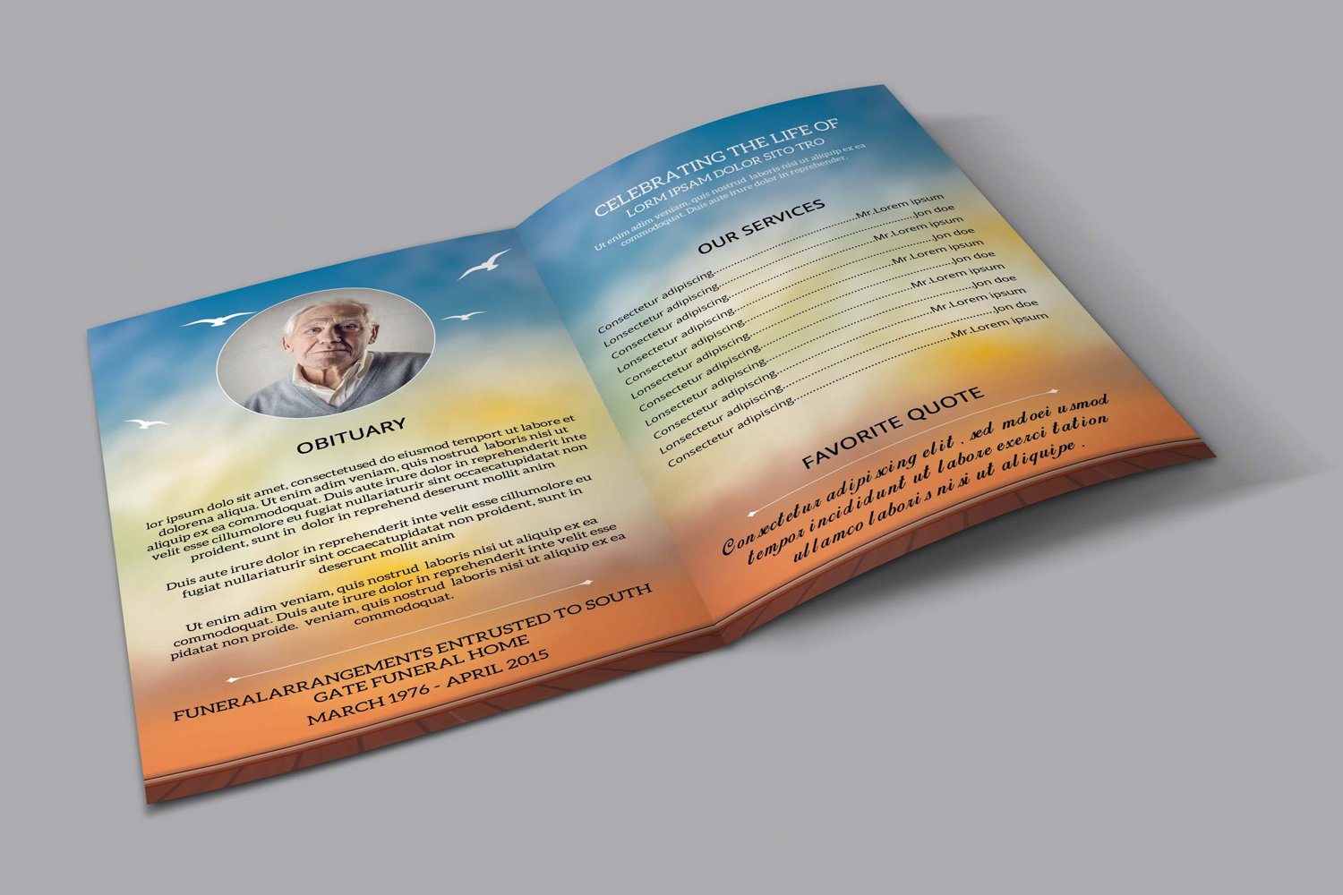 Funeral Program Template, Ms Word & Photoshop Template (680498 ...
