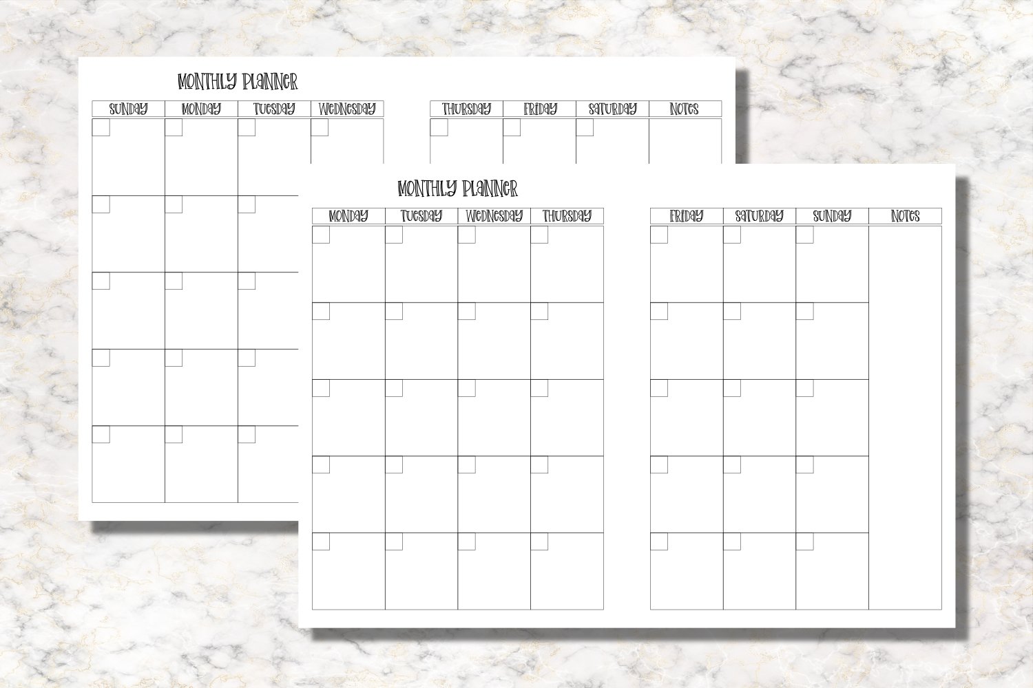 Simple Abstract A5 Size Notebook Inserts Planners