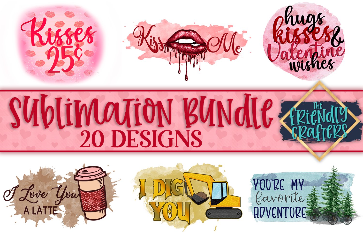 Valentine's Sublimation Bundle - 20 Designs (1154450) | Sublimation ...