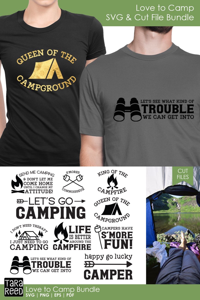 Love to Camp Bundle (80789) | Cut Files | Design Bundles