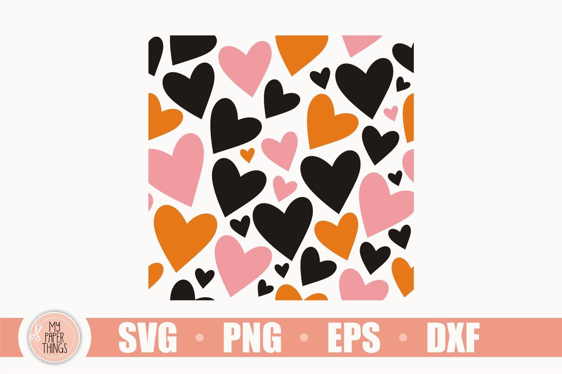 Heart Seamless Pattern SVG Bundle, Heart svg (530679) | SVGs | Design ...