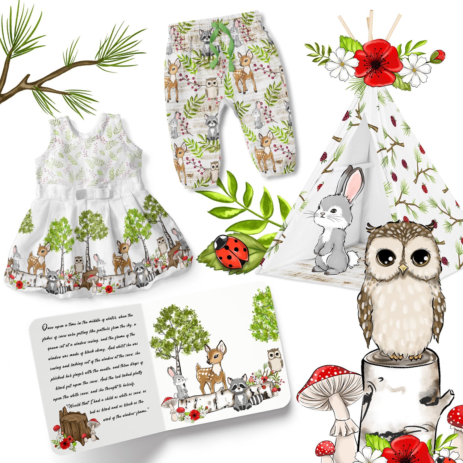 Woodland Forest Friends part 1 - Basic Digital Pattern (418532 ...