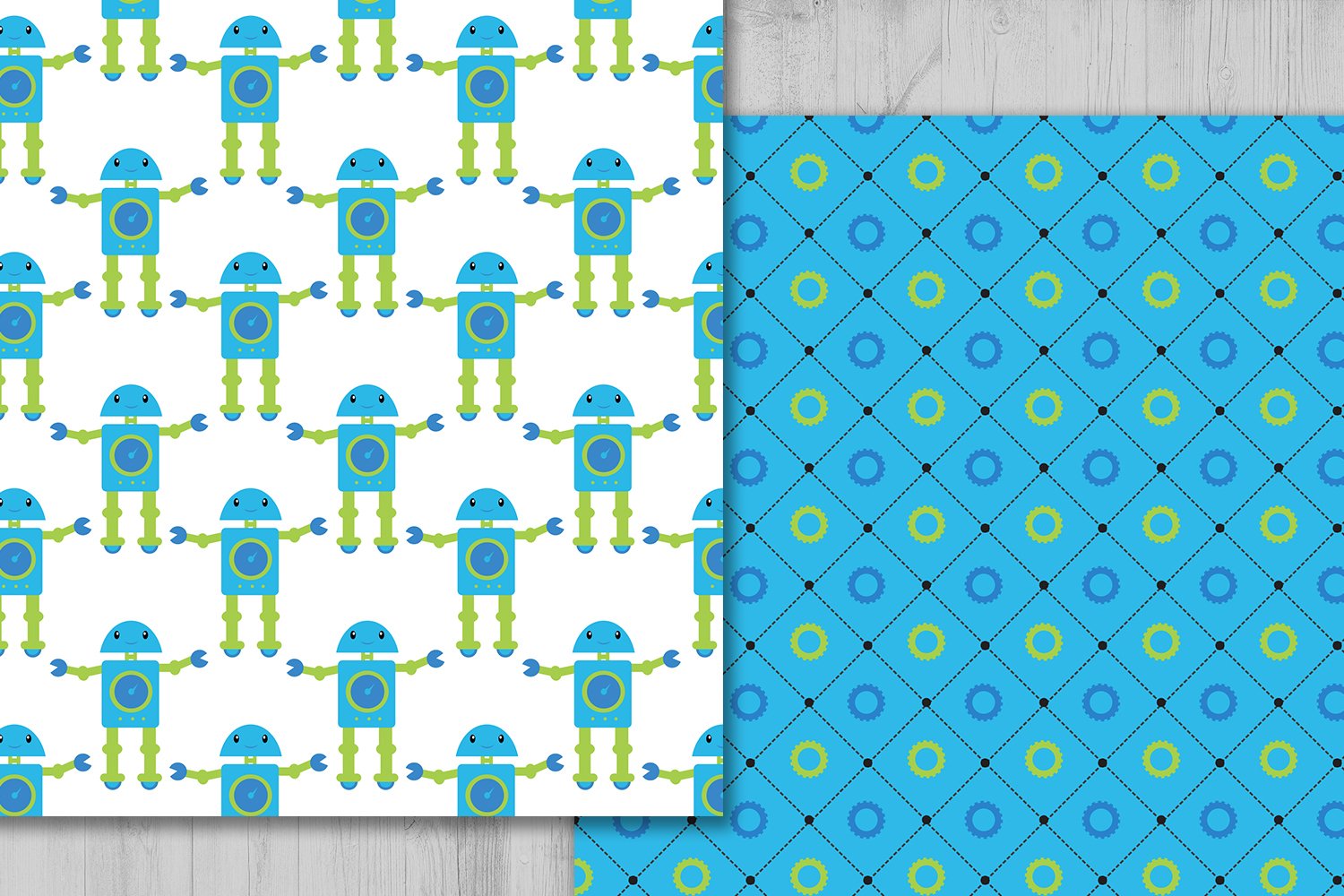 Robot Digital Paper, Robot Boy Digital Paper. (93449) | Backgrounds ...