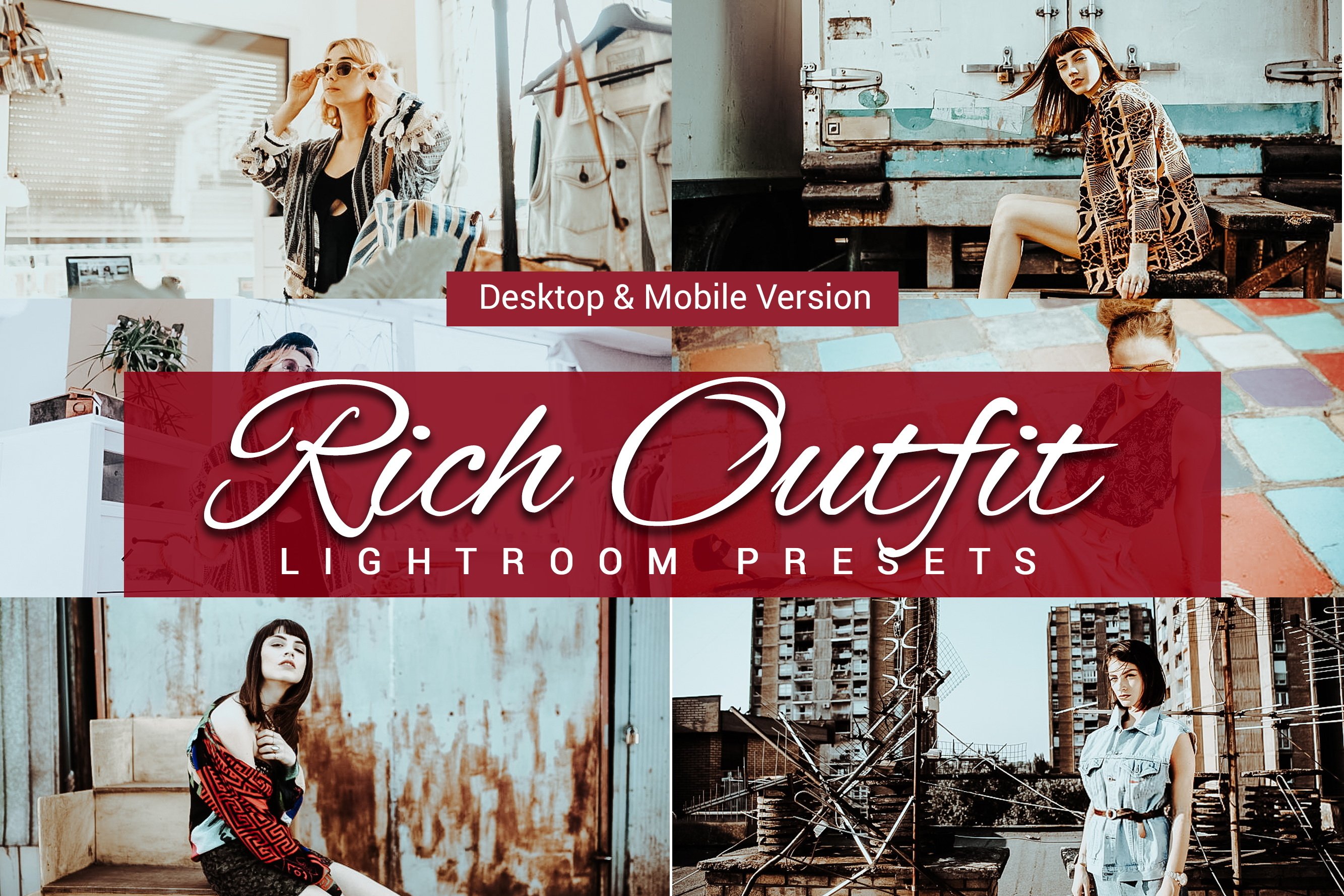 20 Rich Outfit Presets,Photoshop actions,LUTS,VSCO