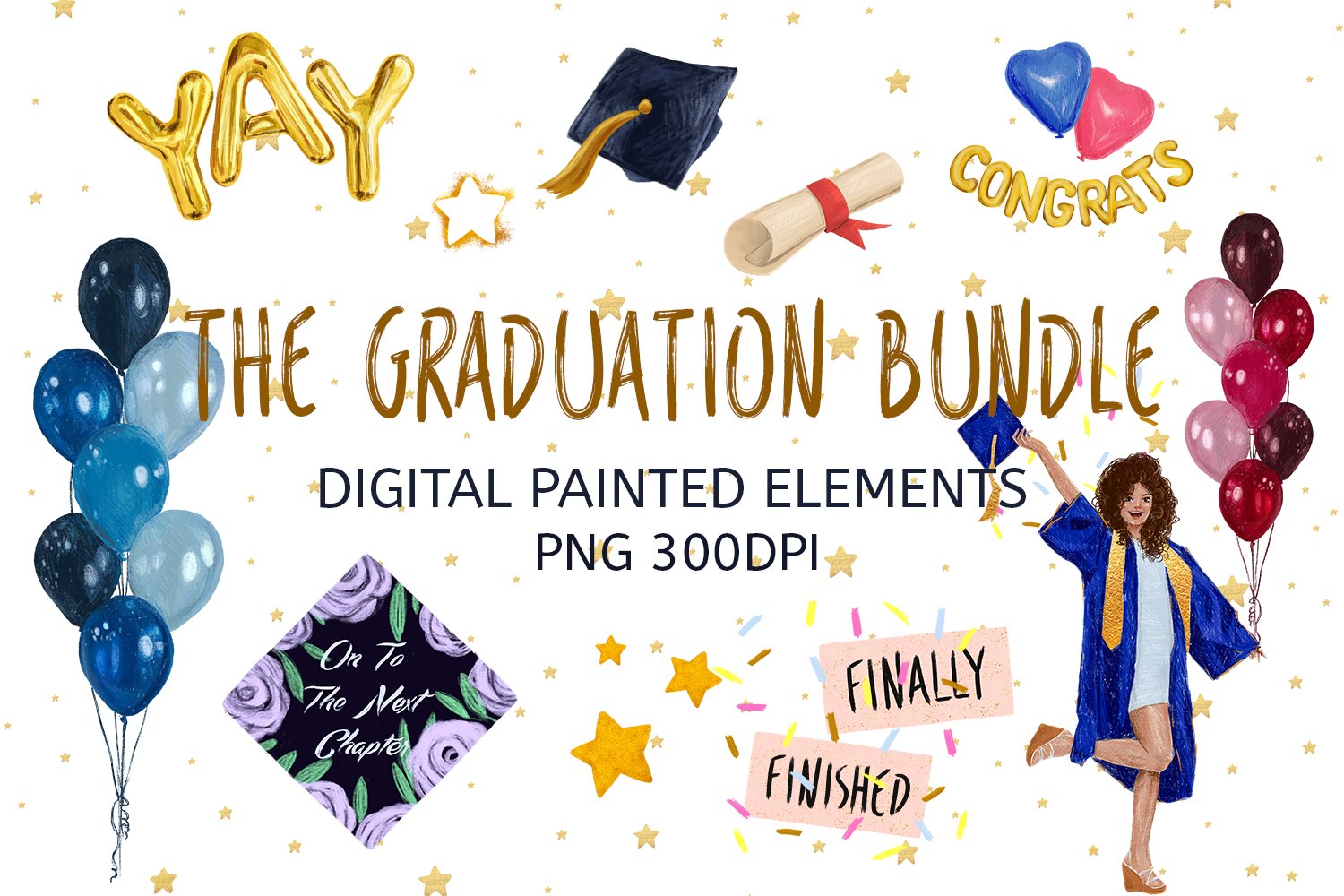 Graduation Digital Illustration Elements High Resolution PNG (658334 ...