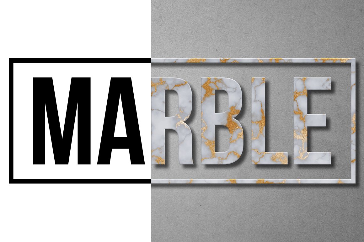 Marble Text Effect for Adobe Photoshop