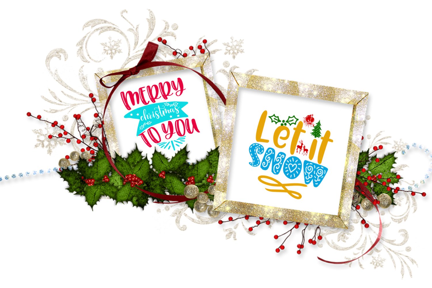 Christmas Quotes Overlays- Text Overlays-Holiday Clipart (365426 ...
