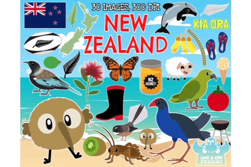New Zealand/Kiwiana Clipart - Lime and Kiwi Designs (953640 ...