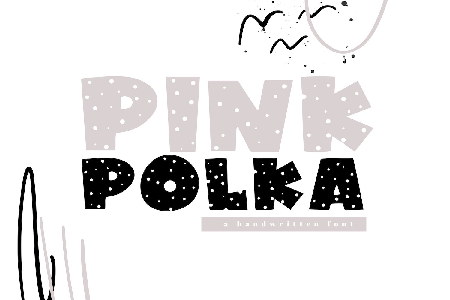 Pink Polka - A Bold Polka Dot Font (161866) | Regular | Font Bundles