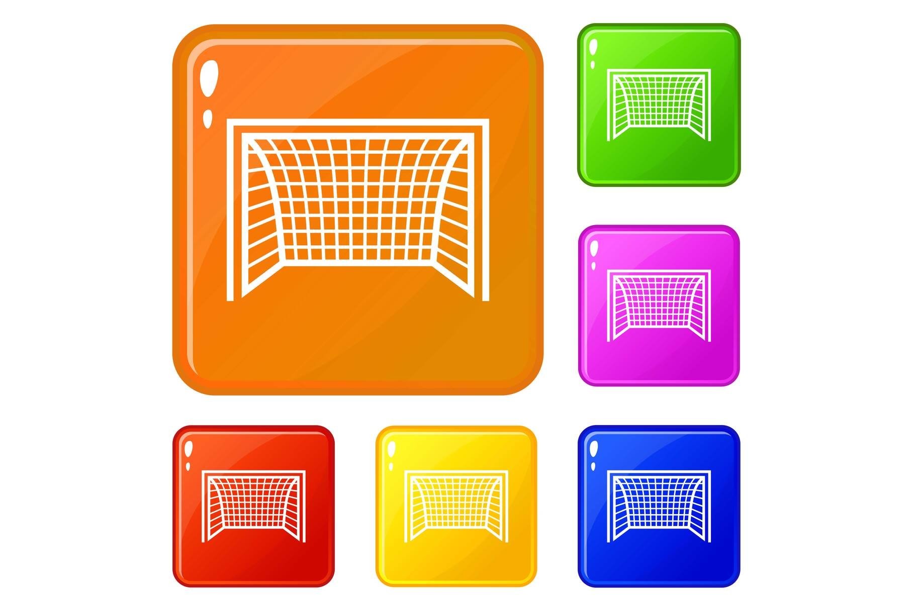 Goal football icons set vector color (525033) | Icons | Design Bundles