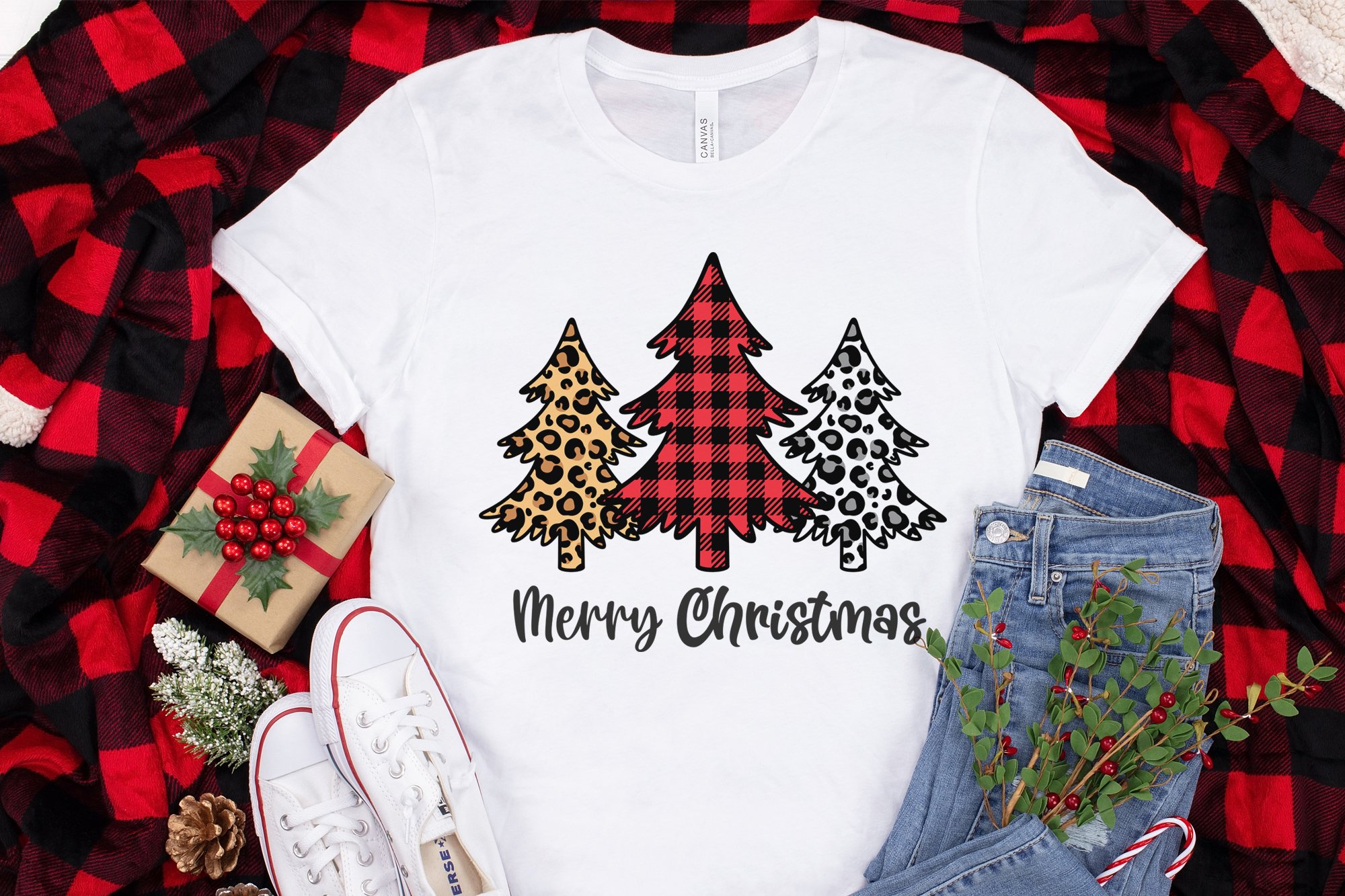 Christmas tree sublimation designs Leopard christmas tree (1059757 ...