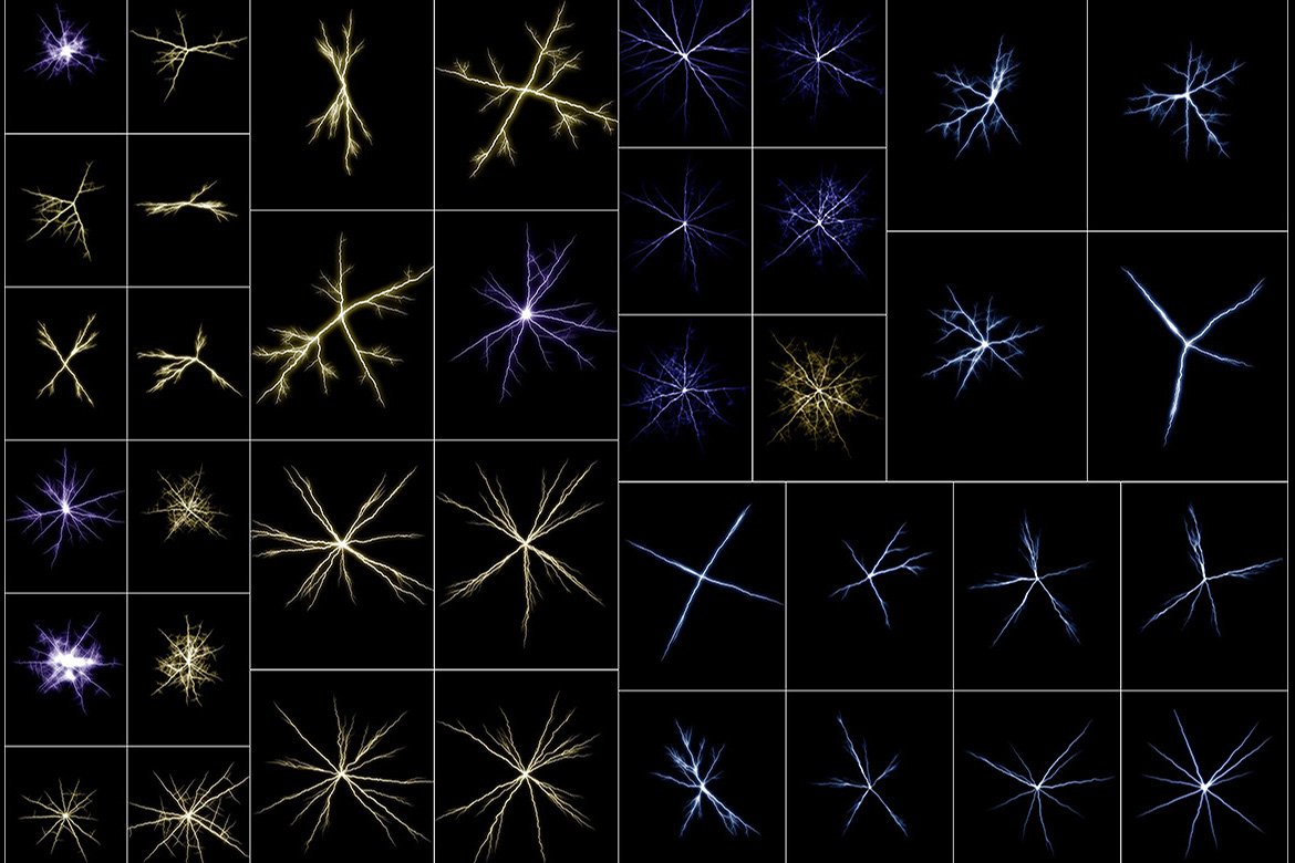 75 Electric Flash Overlays (346627) | Textures | Design Bundles