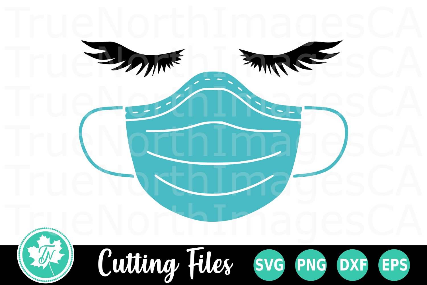Mask and Lashes - A Nurse SVG Cut File (539317) | Cut Files | Design ...
