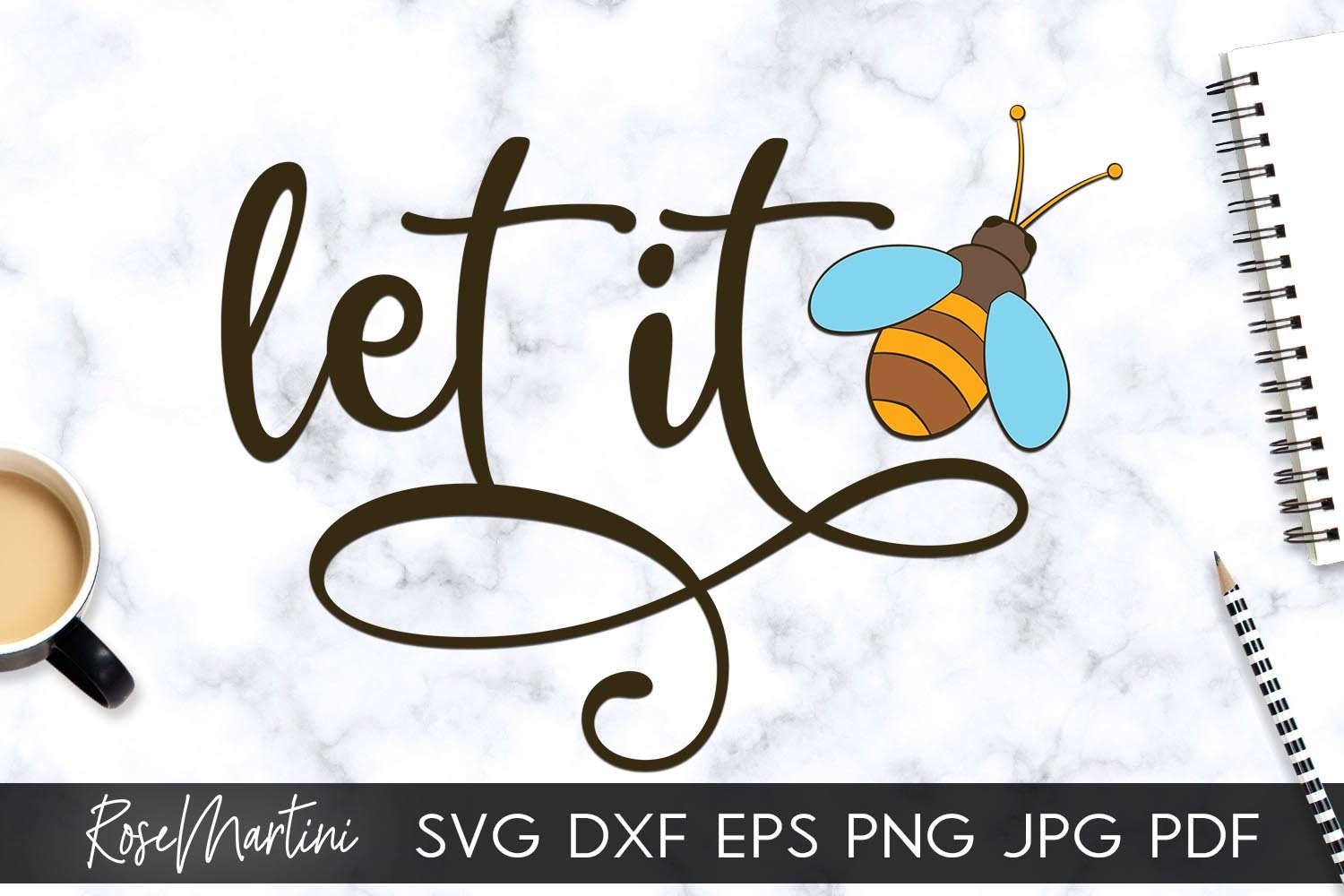 Let It Bee SVG Queen Bee SVG Bee Pun Bumble Bee SVG Buzz (718248) | Cut ...