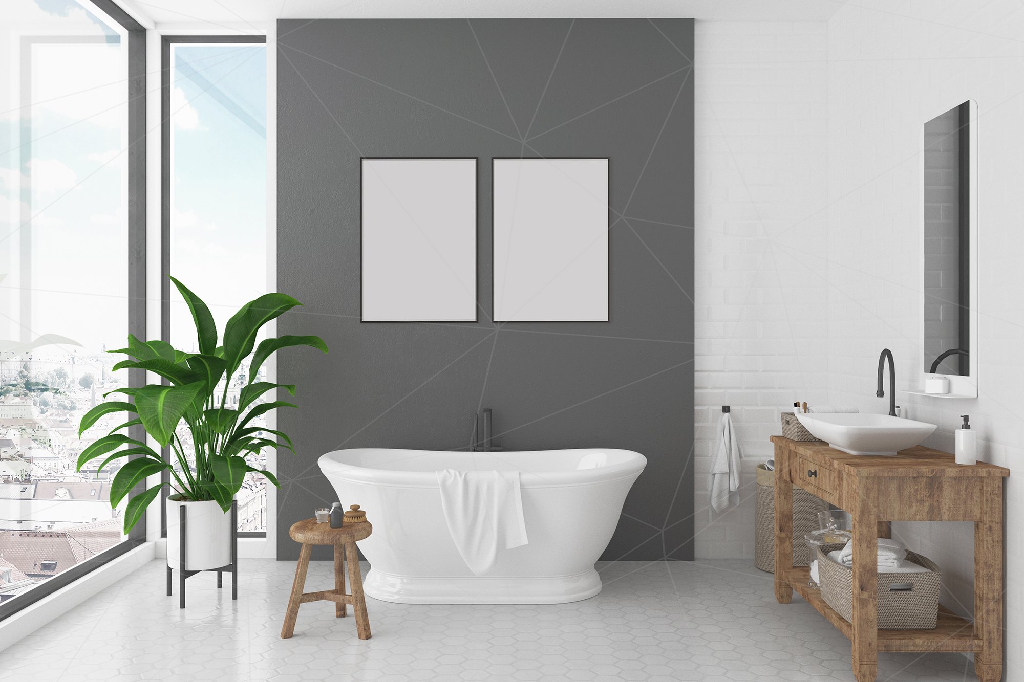 Interior mockup bundle - bathroom background (105613) | Mockups ...