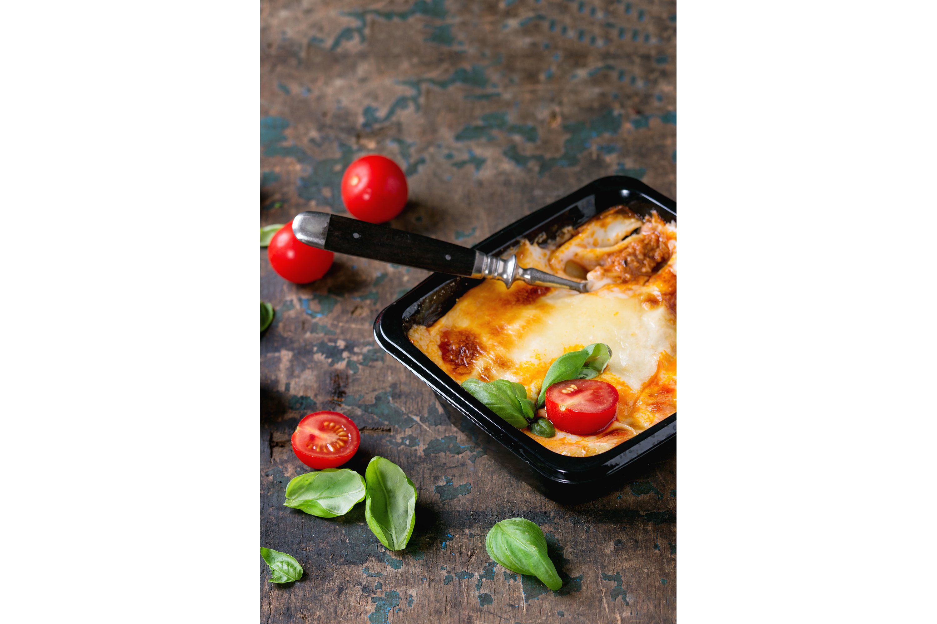Lasagna in plastic box (600749) | Food and Drink | Design Bundles