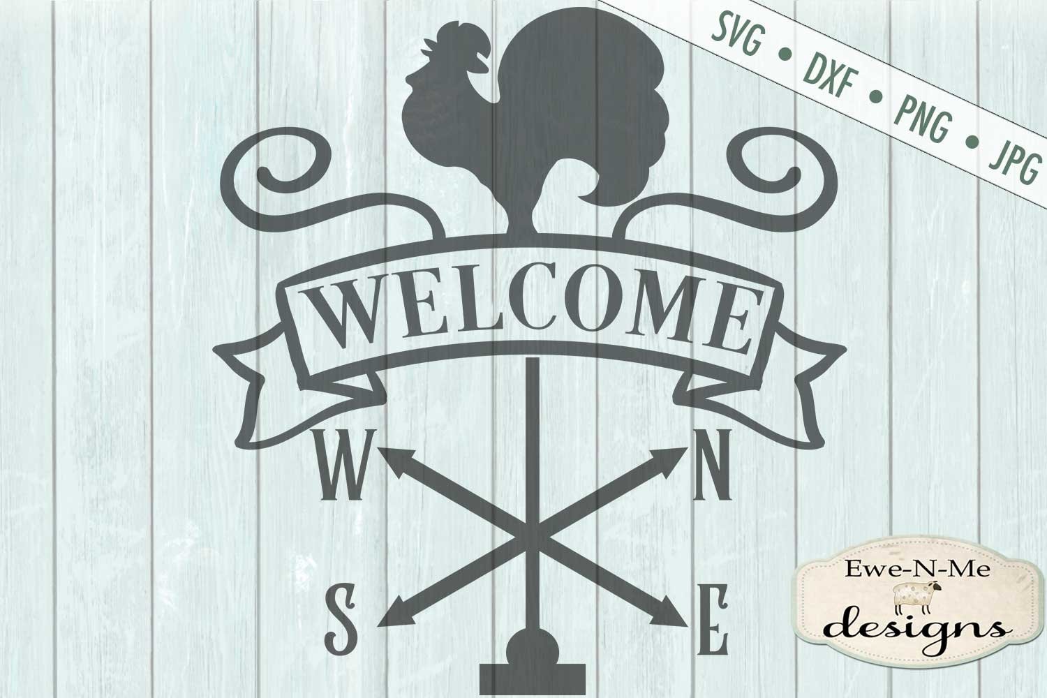 Weathervane - Rooster - Farm Style - SVG DXF File (271809) | Cut Files ...