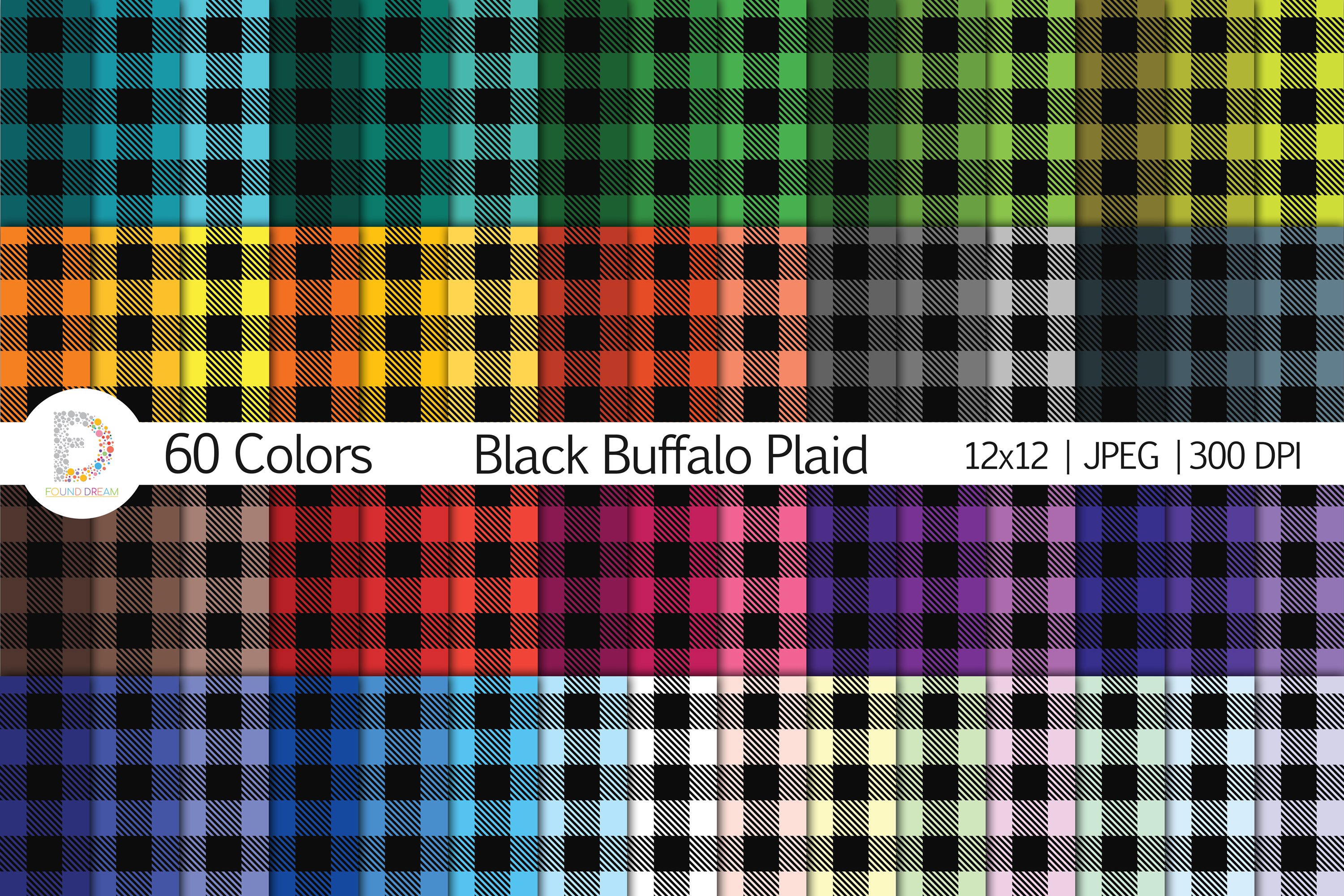 Black Buffalo Plaid (267117) | Patterns | Design Bundles
