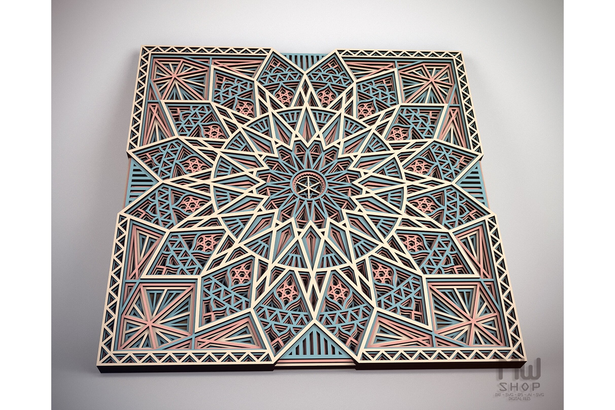 M07 - Laser cut DXF Mandala, Layered Mandala Pattern (578787) | Laser ...