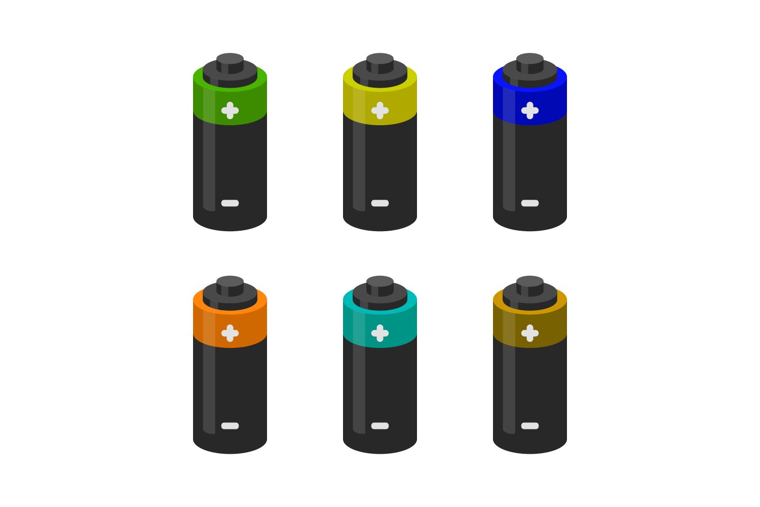 isometric battery (575310) | Icons | Design Bundles