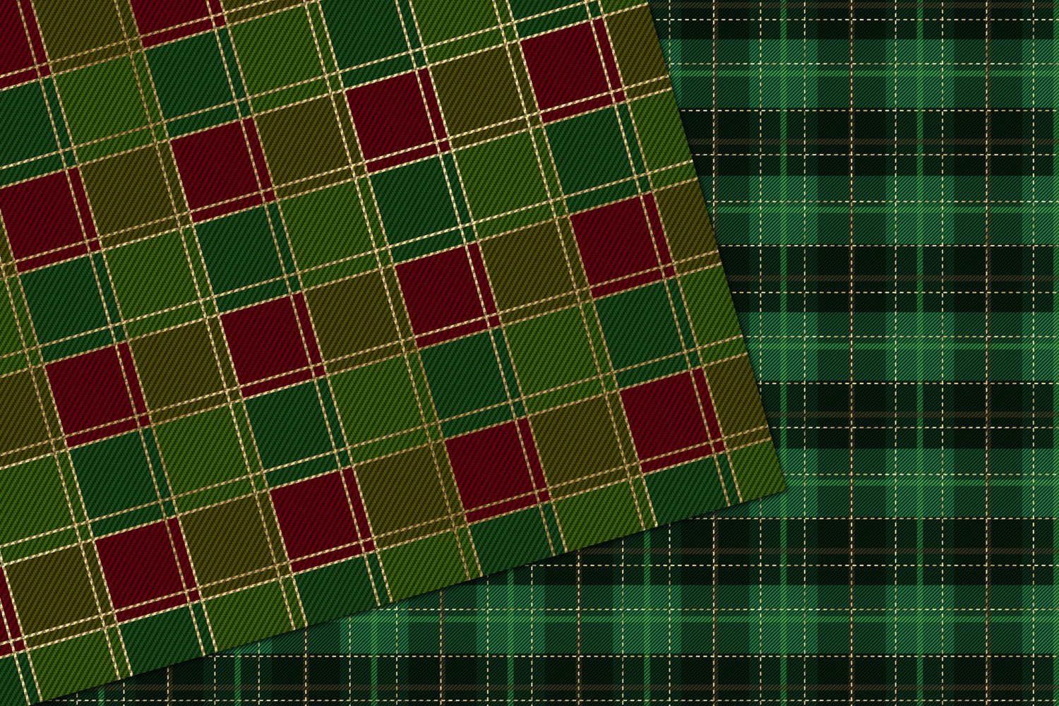 Christmas Plaid Digital Paper (405502) | Patterns | Design Bundles