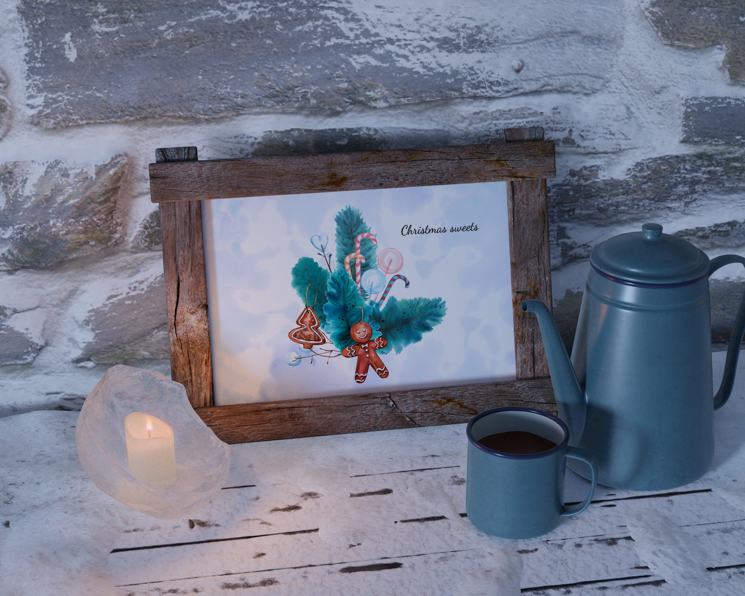 Watercolor Christmas clipart (936653) | Illustrations | Design Bundles