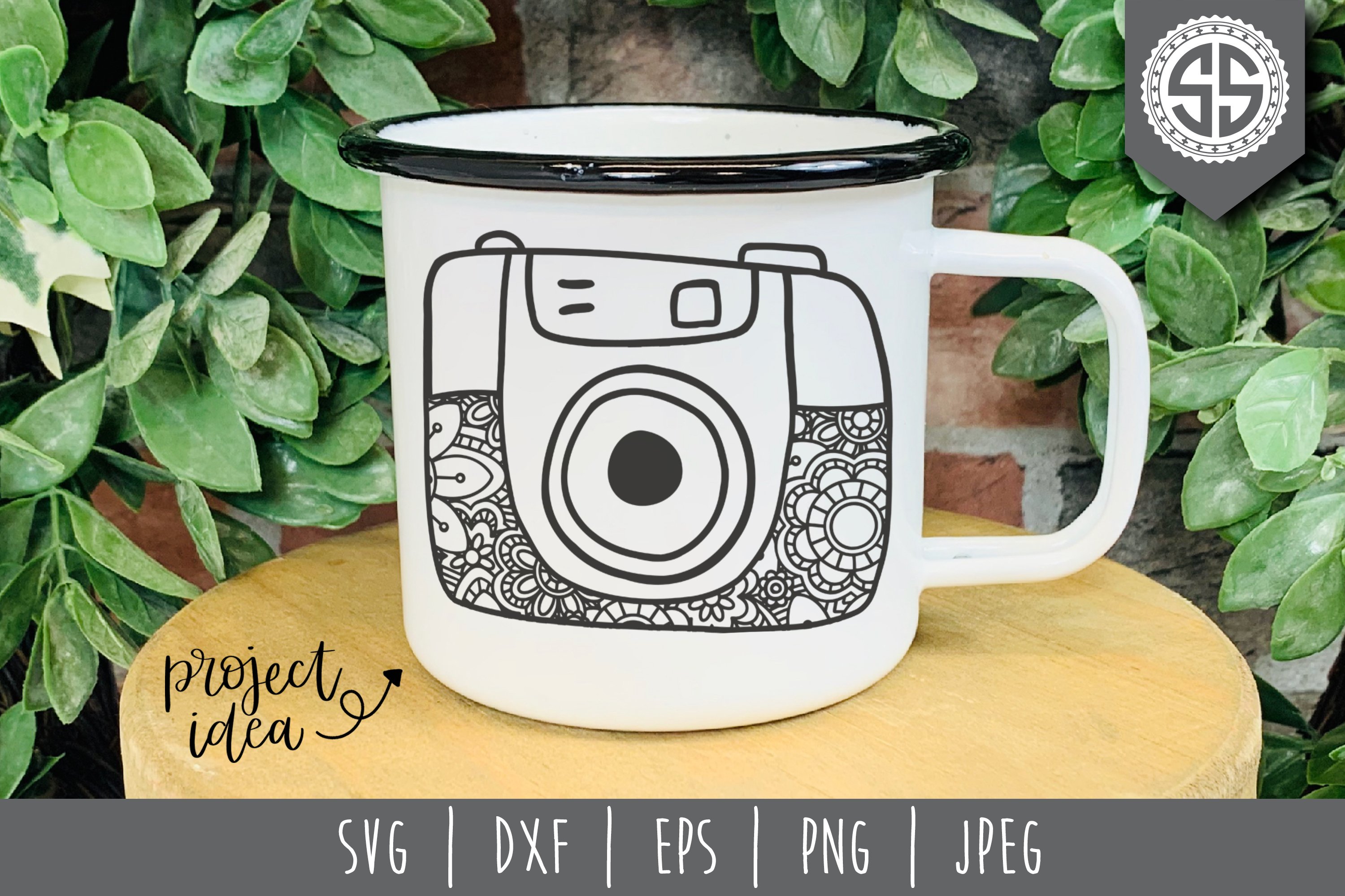 Camera Mandala Zentangle SVG, DXF, EPS, PNG, JPEG (1079432) | SVGs ...