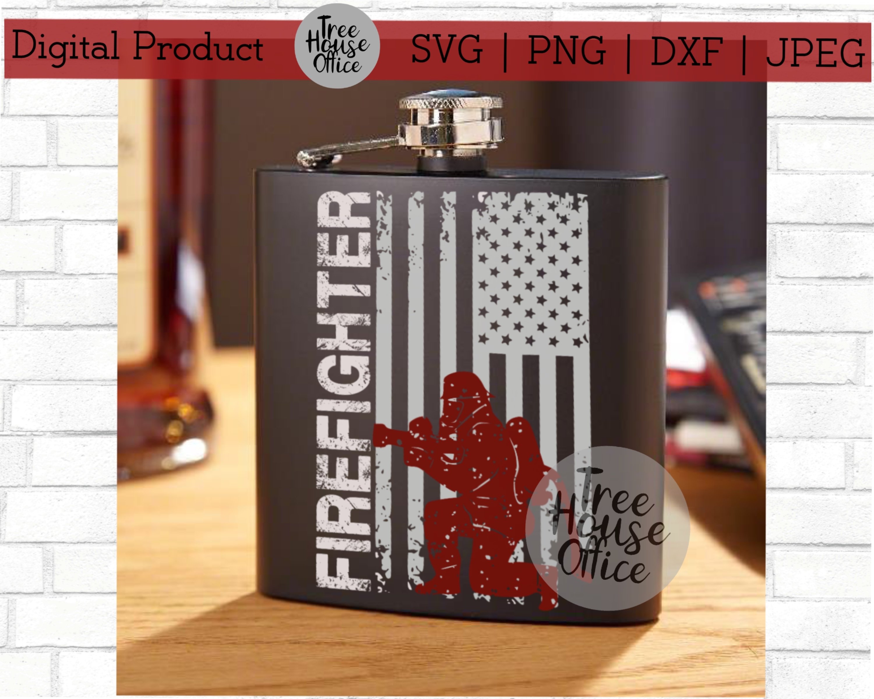 Firefighter Flag Thin Red Line SVG DXF PNG JPEG (364373) | SVGs ...