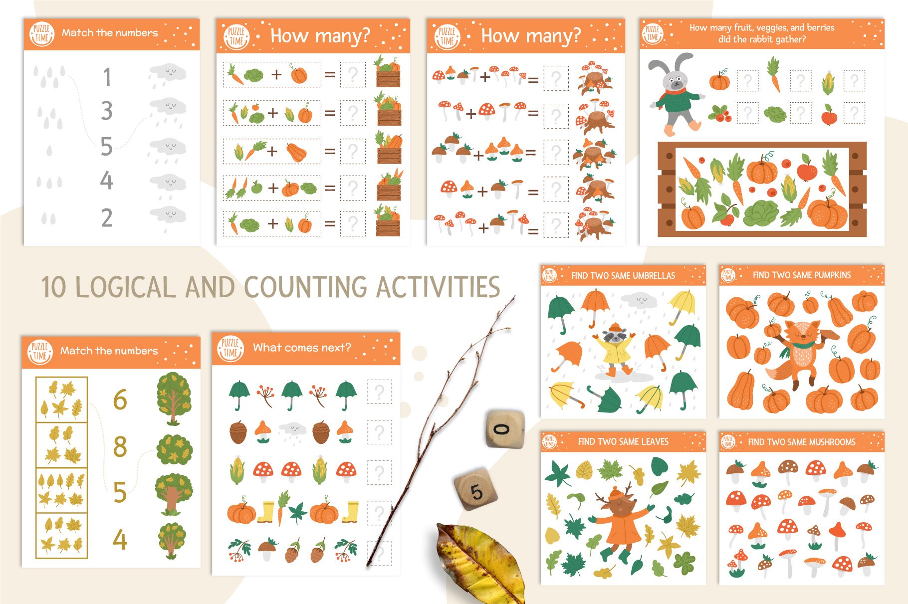 Autumn Games (819769) | Illustrations | Design Bundles