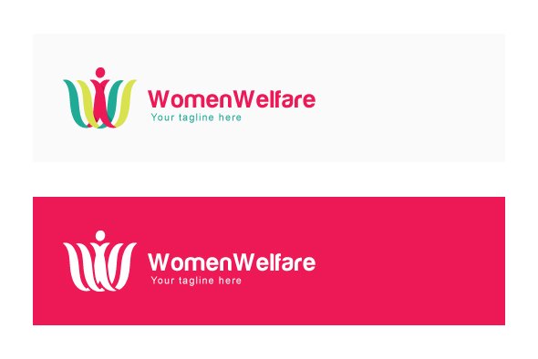 Women Welfare - Female Figure Stock Logo (26396) | Logos | Design Bundles
