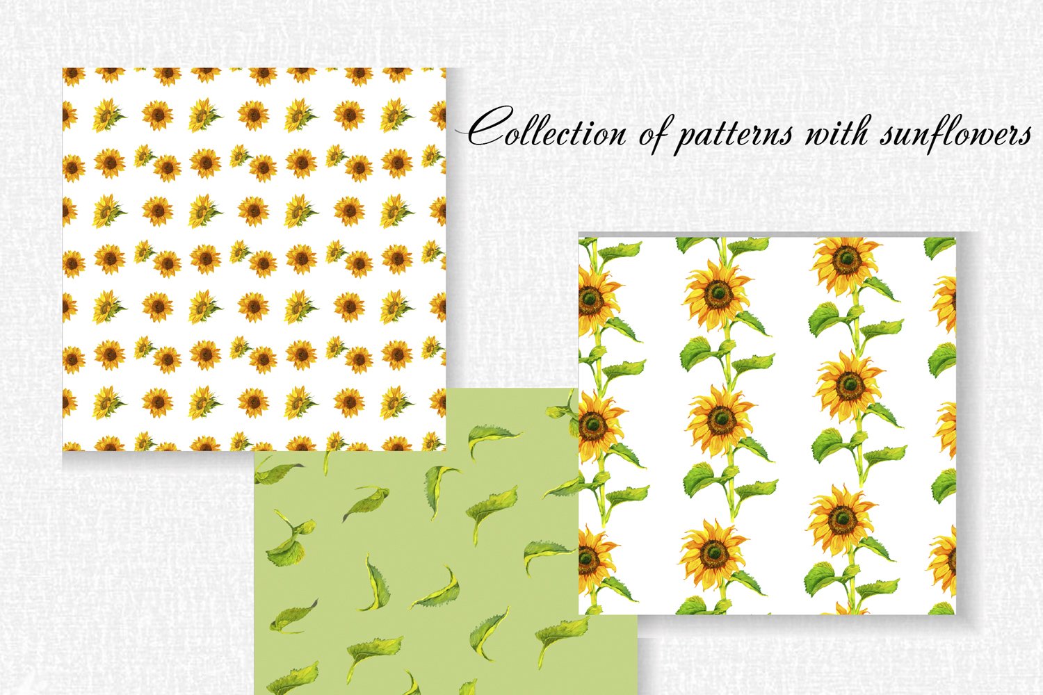 Sunflower Digital Scrapbook Paper, seamless sunflower patter (840801 ...