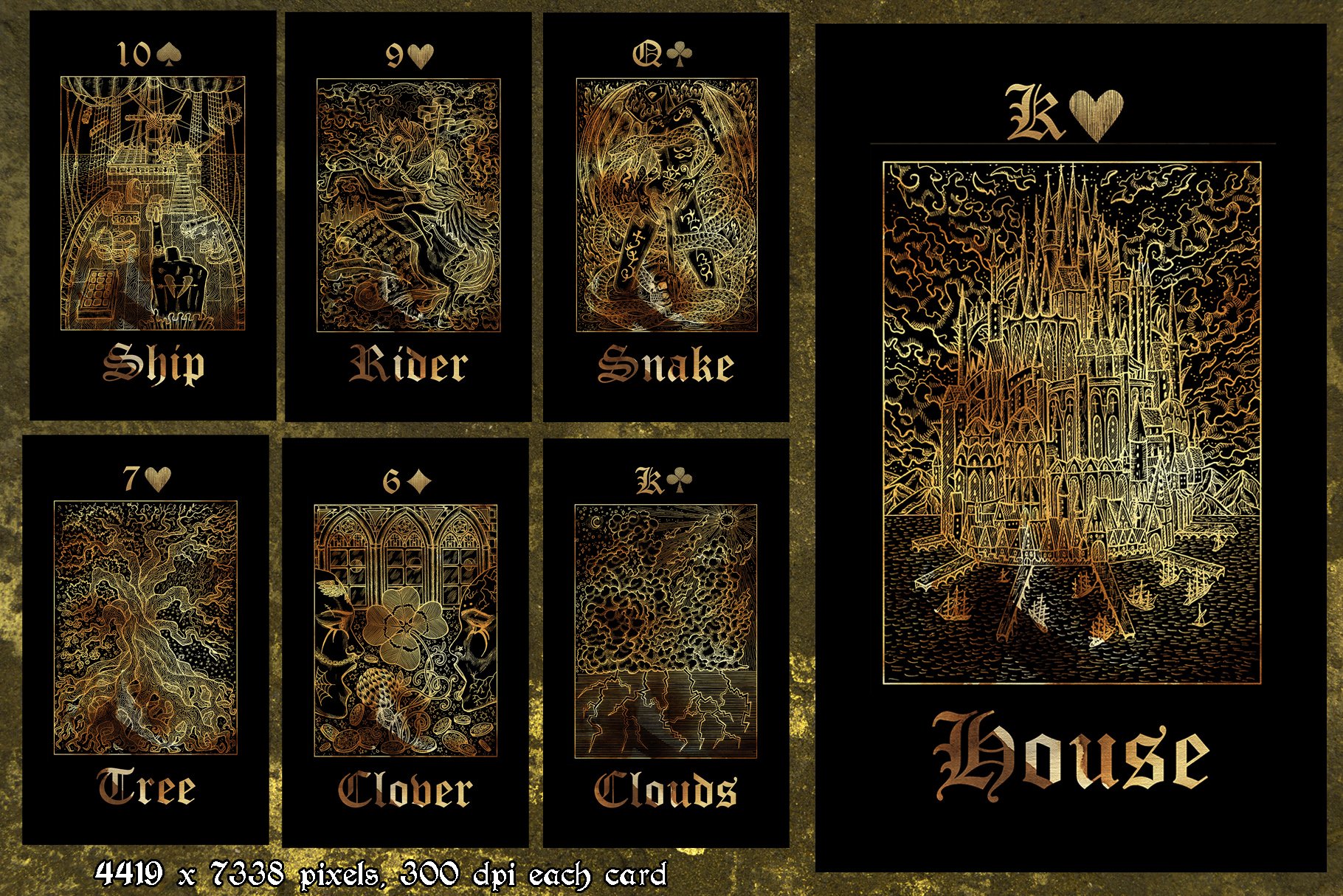 Lenormand Gothic Mysteries, gold edition (1116007) | Illustrations ...