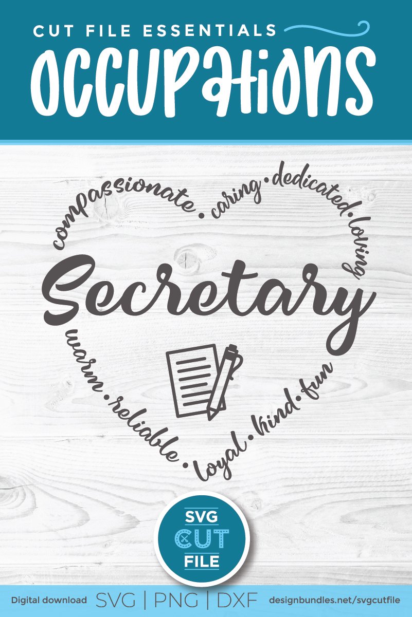 Secretary svg - a secretary svg heart file for crafters (654367) | Cut ...