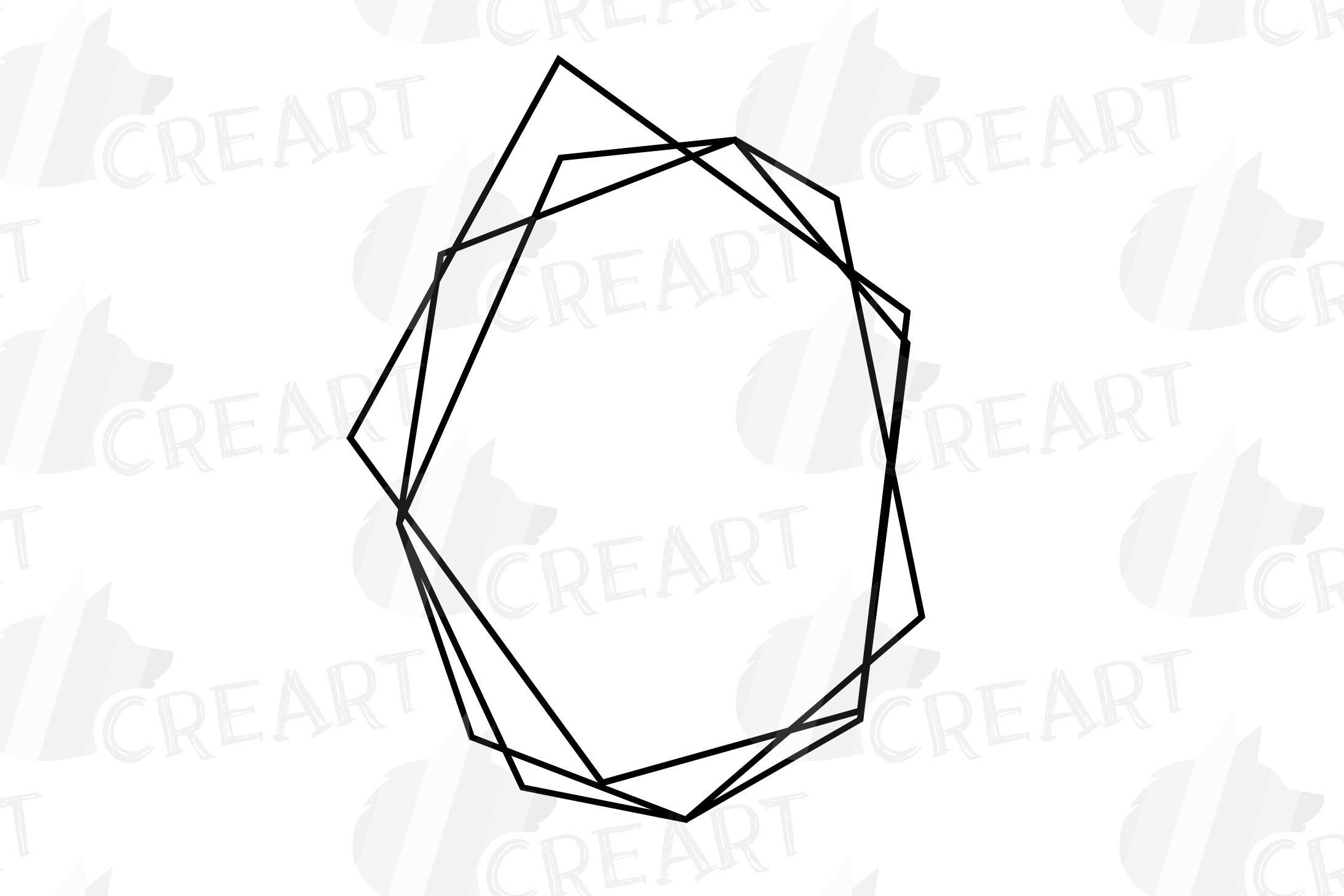 Geometric black frames clip art. Wedding invite geo borders. (460893 ...