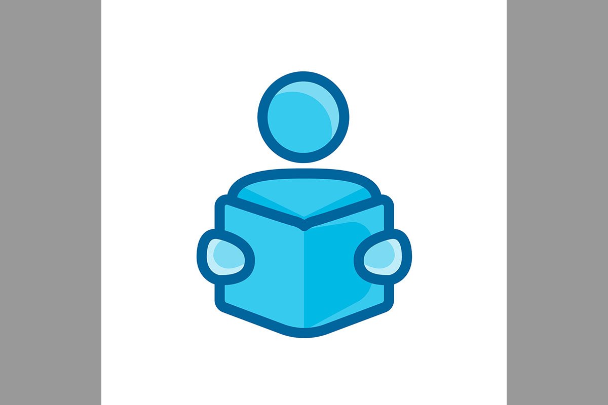 people learning symbol blue color, Vector Illustration (886591 ...