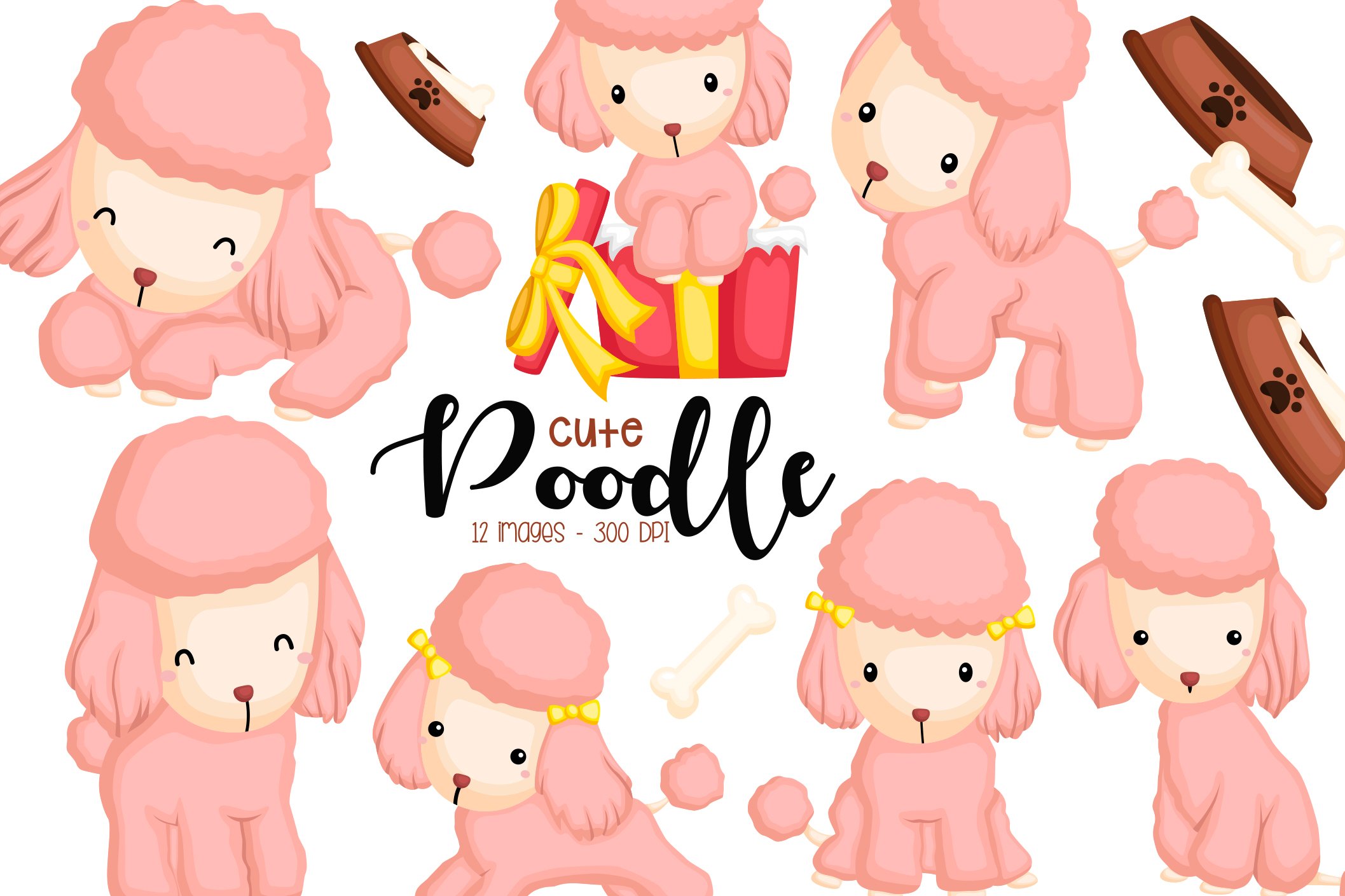 French Poodle Clip Art
