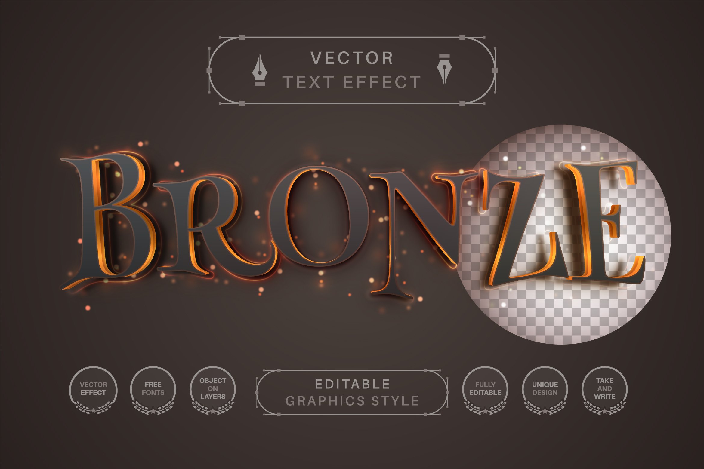 Bronze - Editable Text Effect, Font Style (1843831) | Illustrator ...
