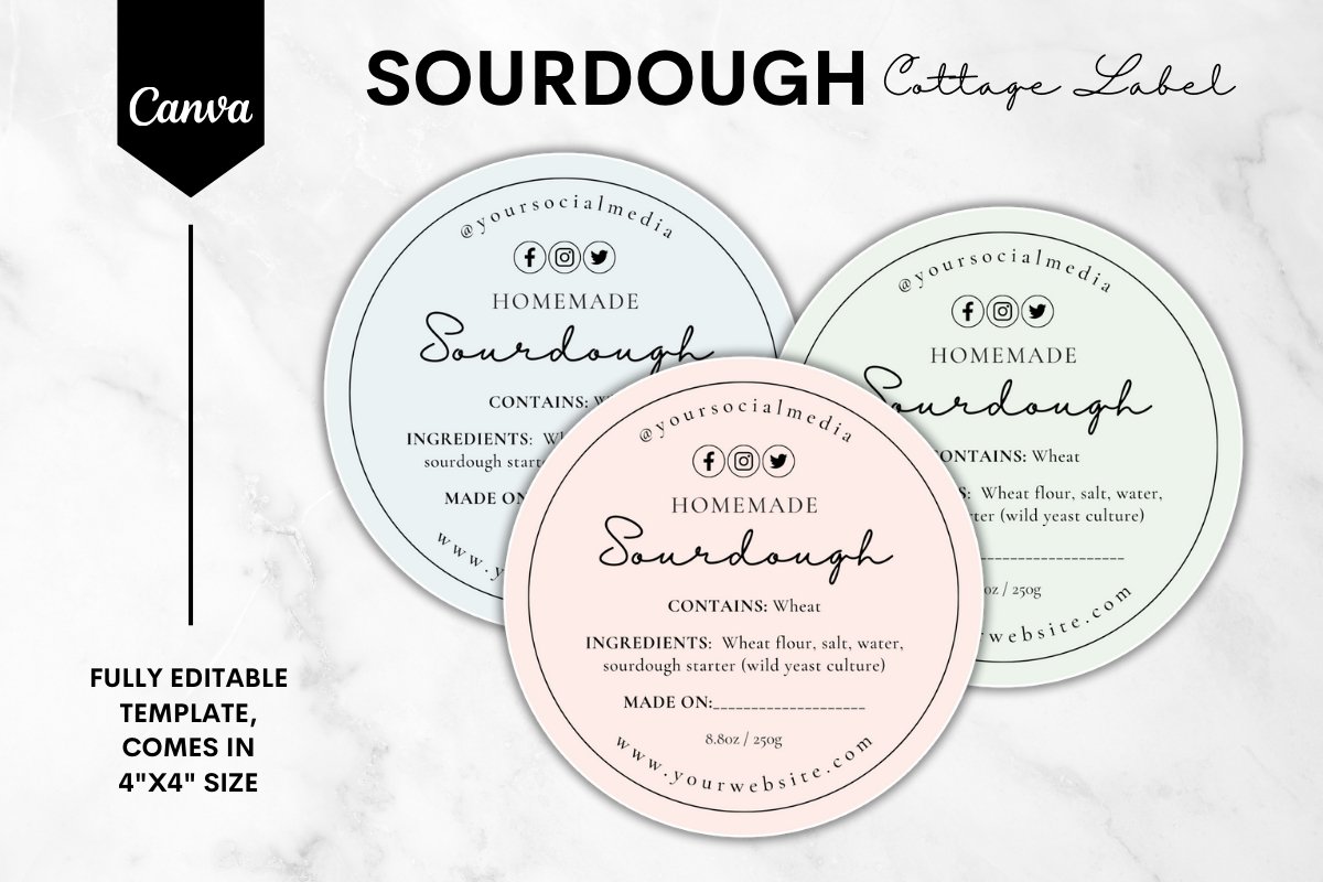 Printable Cottage Food Label Template - Free Printable