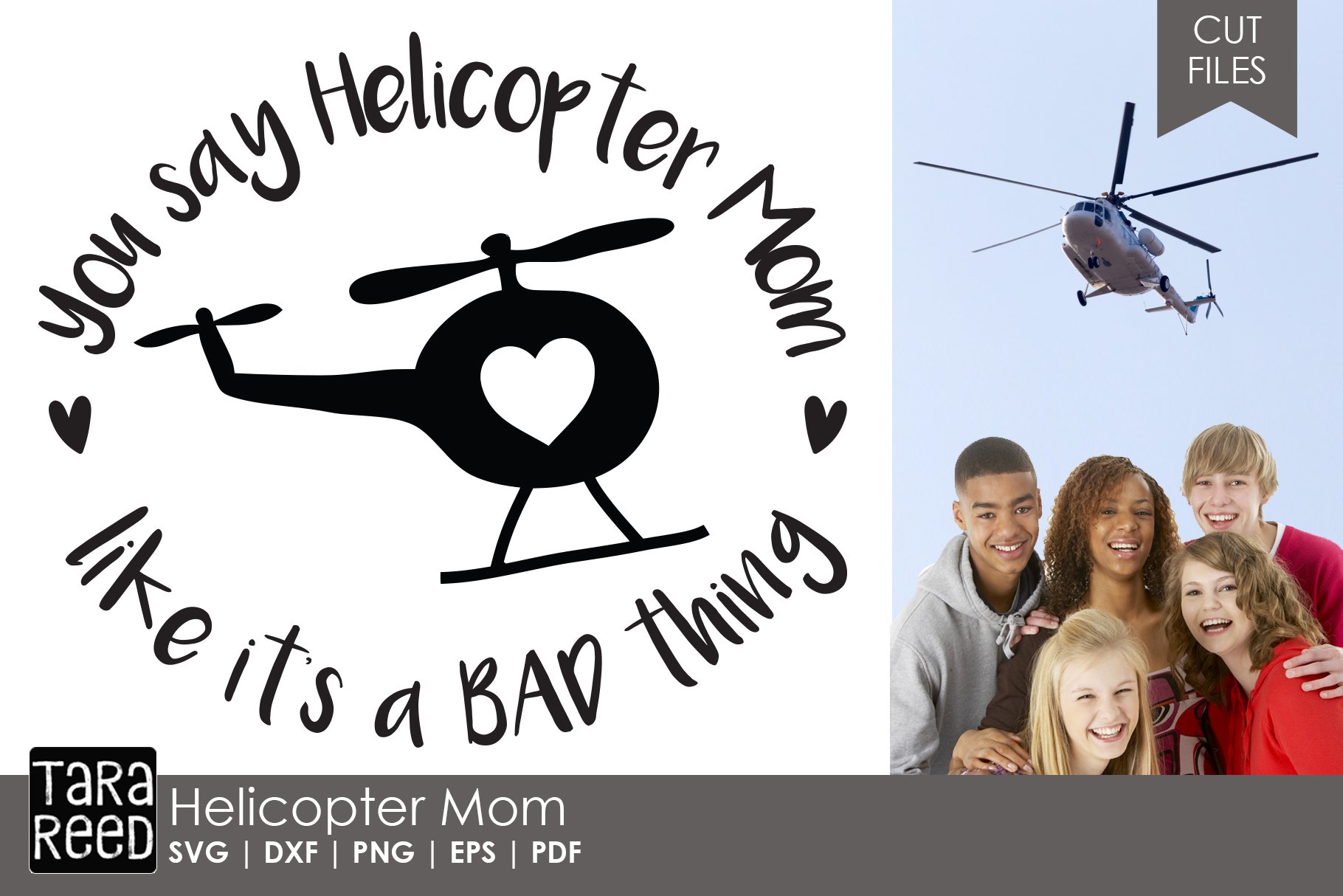 Helicopter Mom (86054) | Cut Files | Design Bundles
