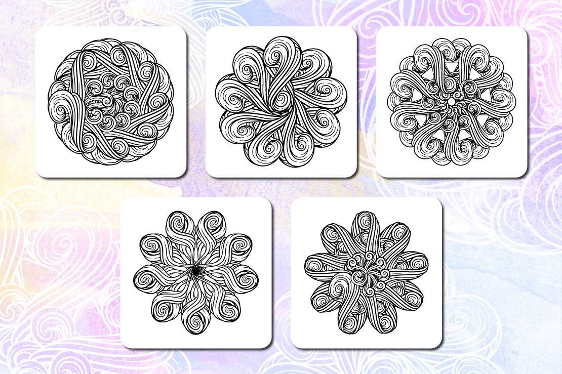 Vortex waves graphic set (433722) | Backgrounds | Design Bundles