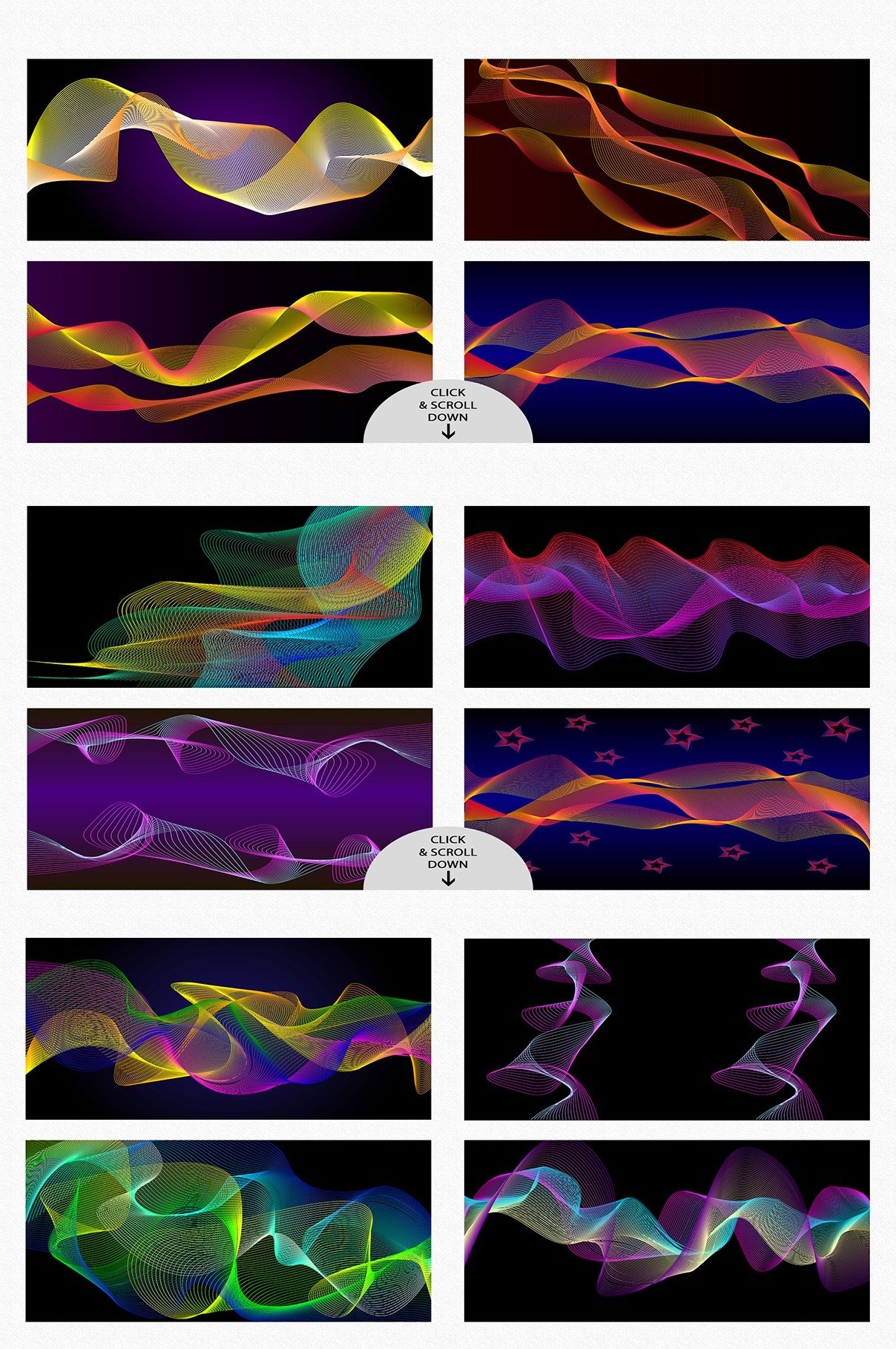 Abstract polygonal wave bundle (1138629) | Elements | Design Bundles